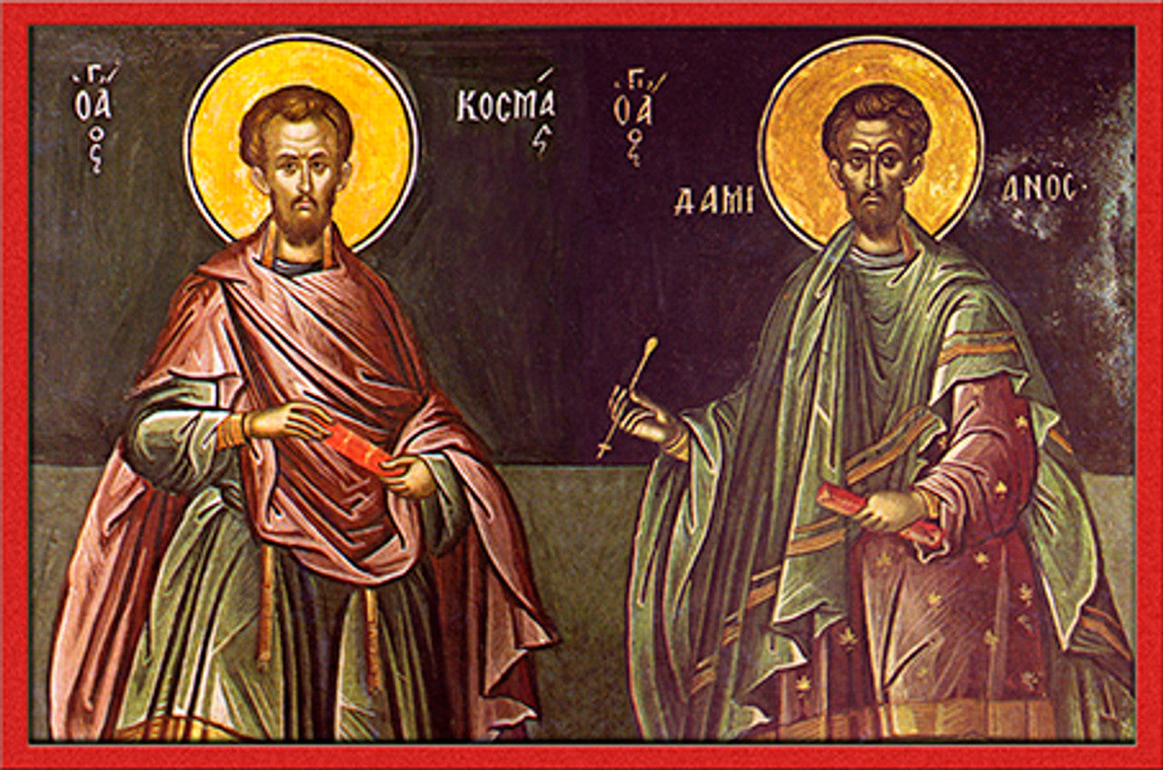 Sts. Cosmas and Damian 2 (Greek) Made-To-Order Icon – Holy Trinity ...