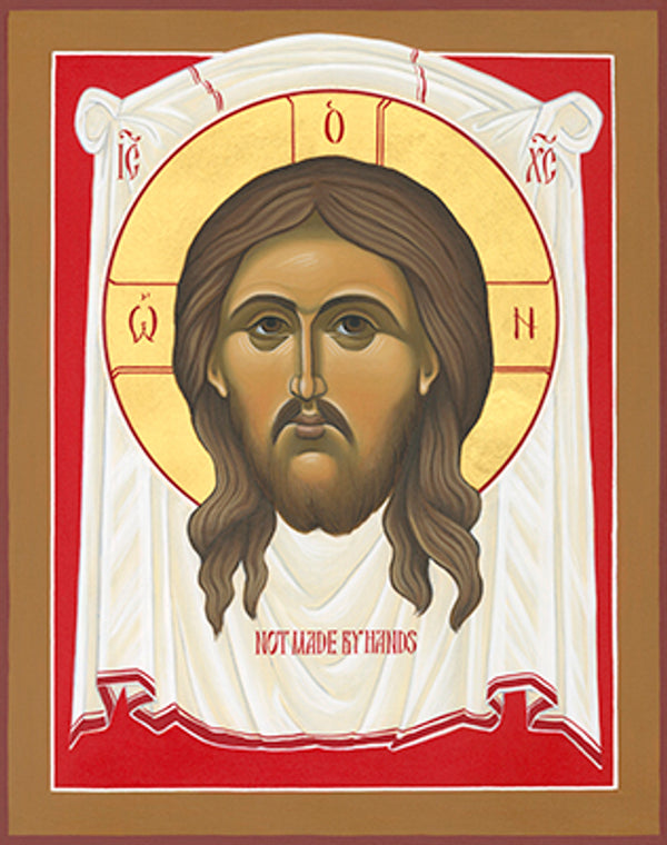 Holy Napkin (Red) Mounted Jordanville Icon – Holy Trinity Church ...