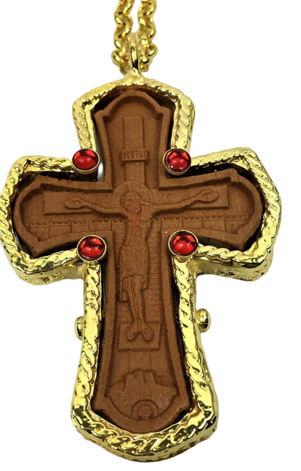 Jeweled Pectoral Cross - Style No. 12 (small wooden with gold border ...
